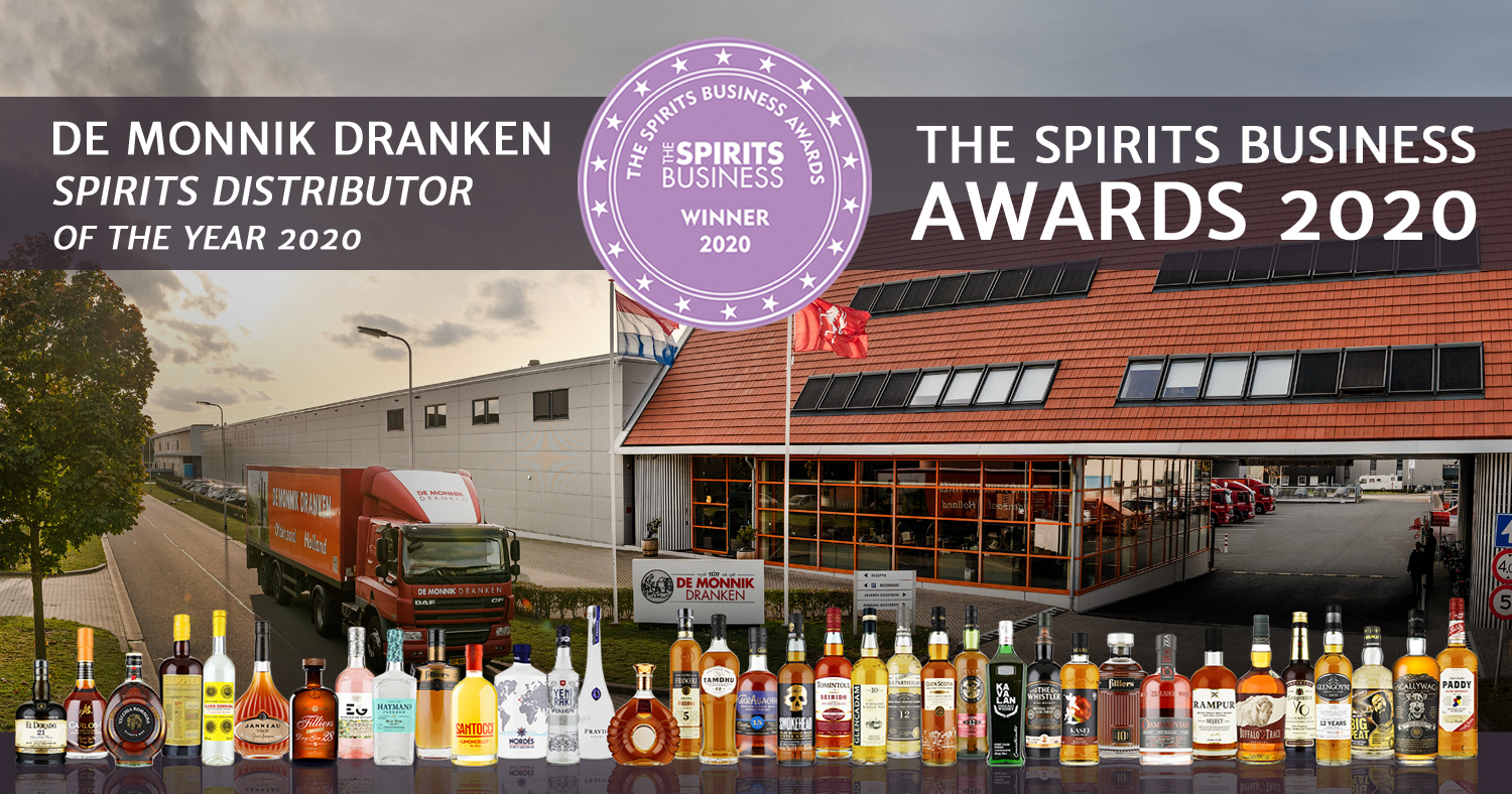 De Monnik Dranken wint Spirits Distributor of the Year 2020 Award