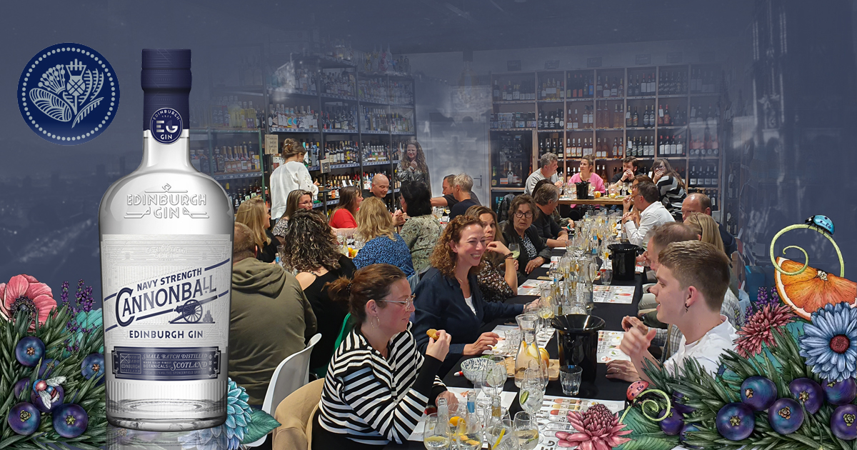 Edinburgh Gin Cannonball favoriet op proeverij bij De Flessenzaak in ...