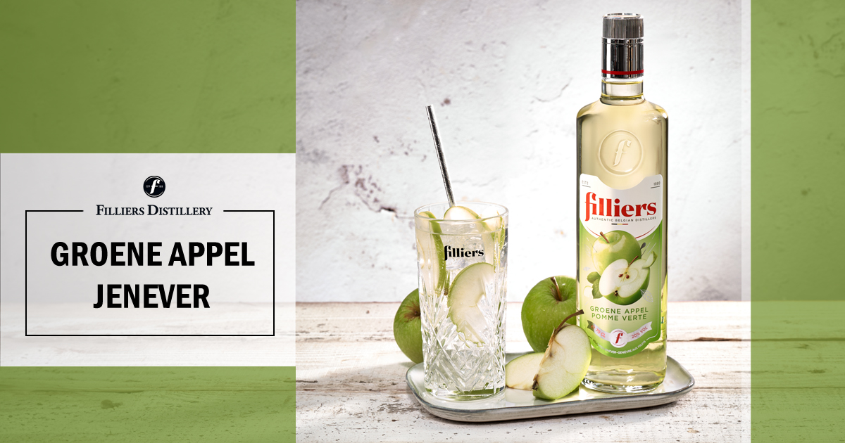 Verrassende fris-zure groene appel jenever van Filliers