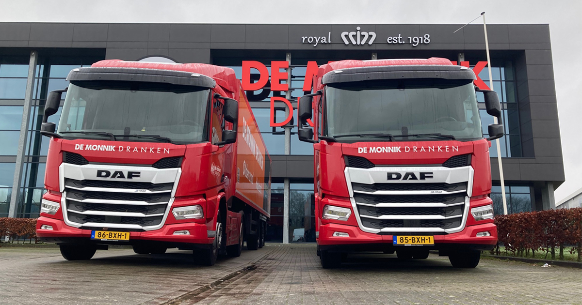 2 nieuwe DAF XD trekkers bij De Monnik Dranken
